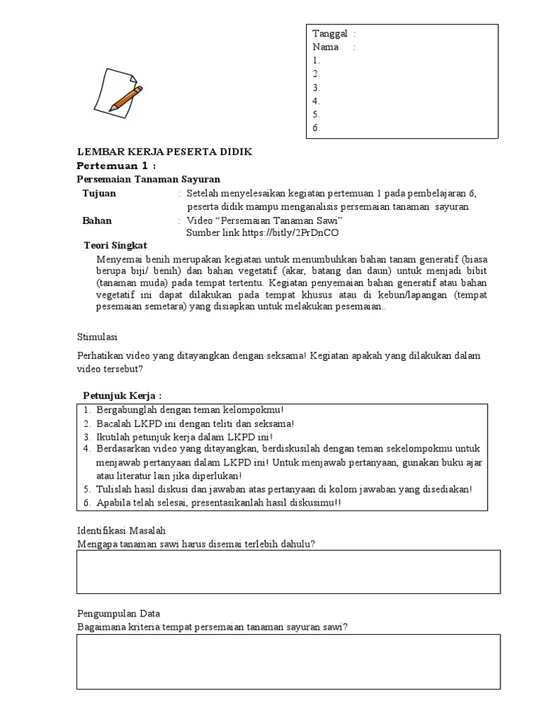 LKPD Persemaian | PDF