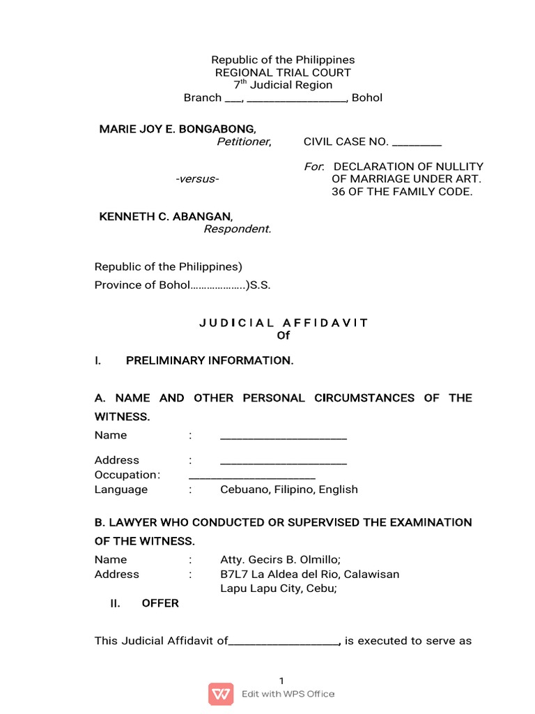 Affidavit of Witness | PDF | Affidavit | Common Law
