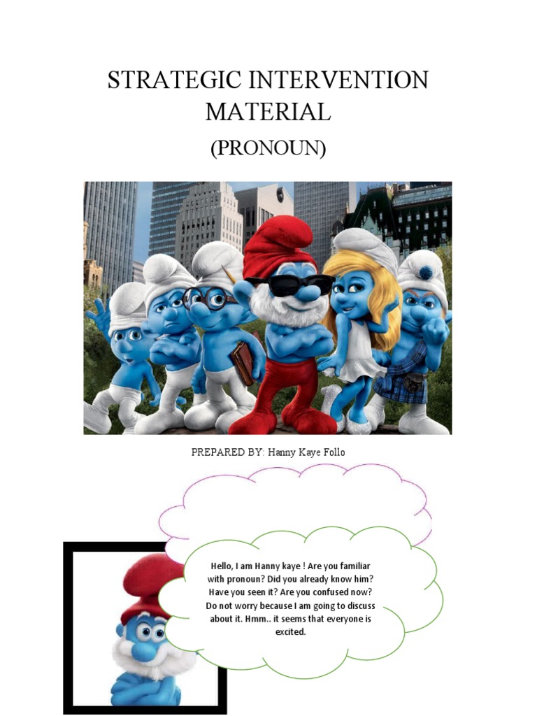 Pronouns Activity Card for Students | PDF