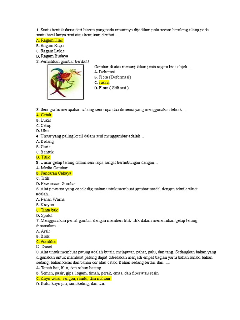 Soal Am SBK Kelas 9 | PDF