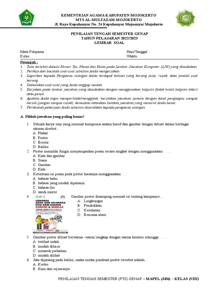 Pts SBK Kelas Viii | PDF