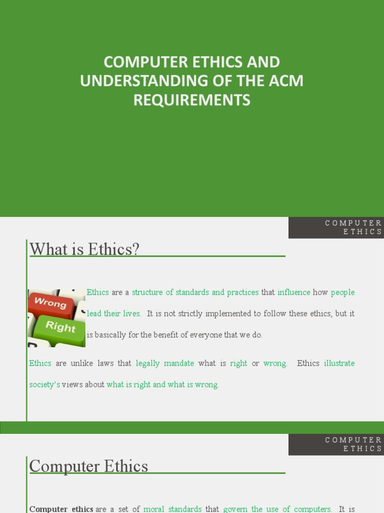 COMPUTER-ETHICS-AND-UNDERSTANDING-OF-THE-ACM-REQUIREMENTS | PDF ...