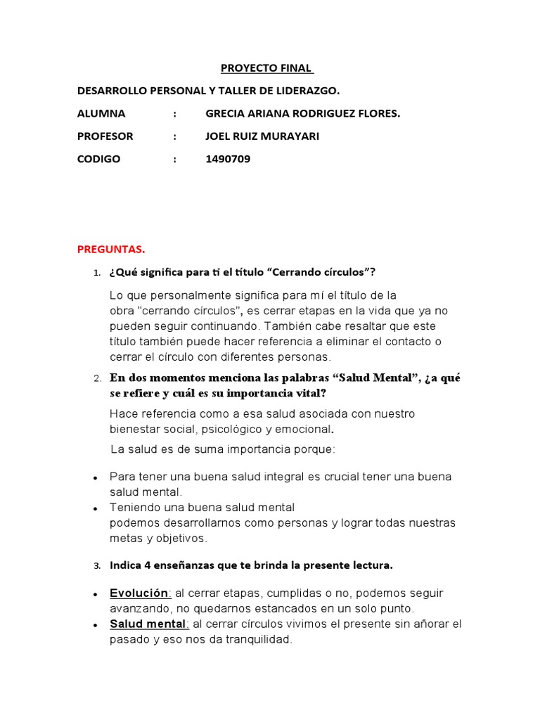 Proyecto Final - Desarrollo | PDF