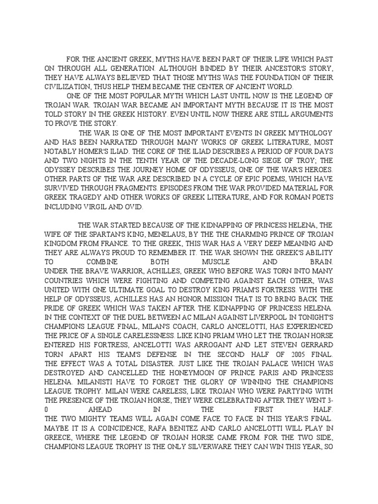 Trojan War | PDF | Greek Mythology | Trojan War