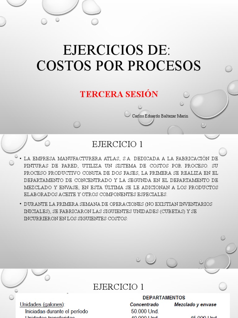 Ejercicios de Costos Por Procesos Tercera Sesión | PDF | Tecnología