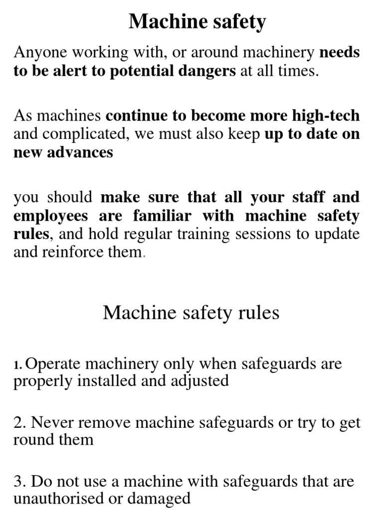 1.2.2machine Safety | PDF | Occupational Safety And Health | Hazards