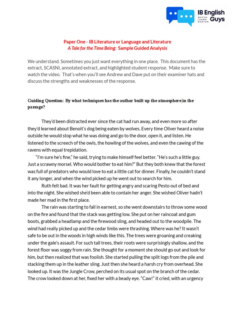 Prose Fiction - Sample Response | PDF | Narration | Narrative