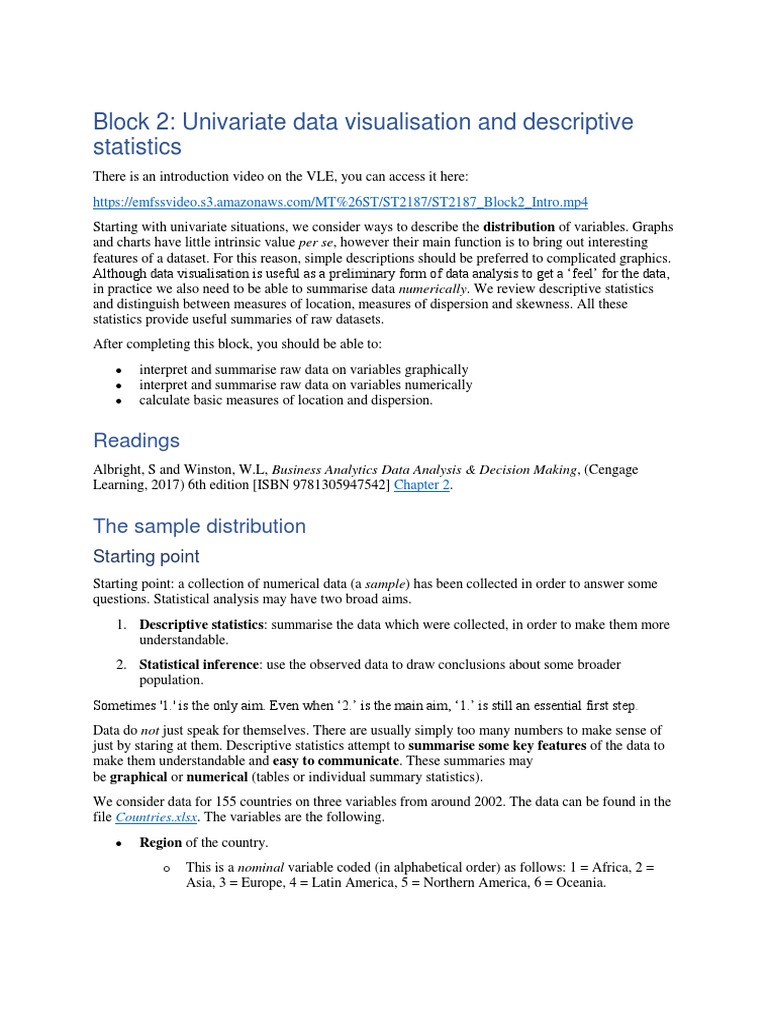 ST2187 Block 2 | PDF | Quartile | Mode (Statistics)
