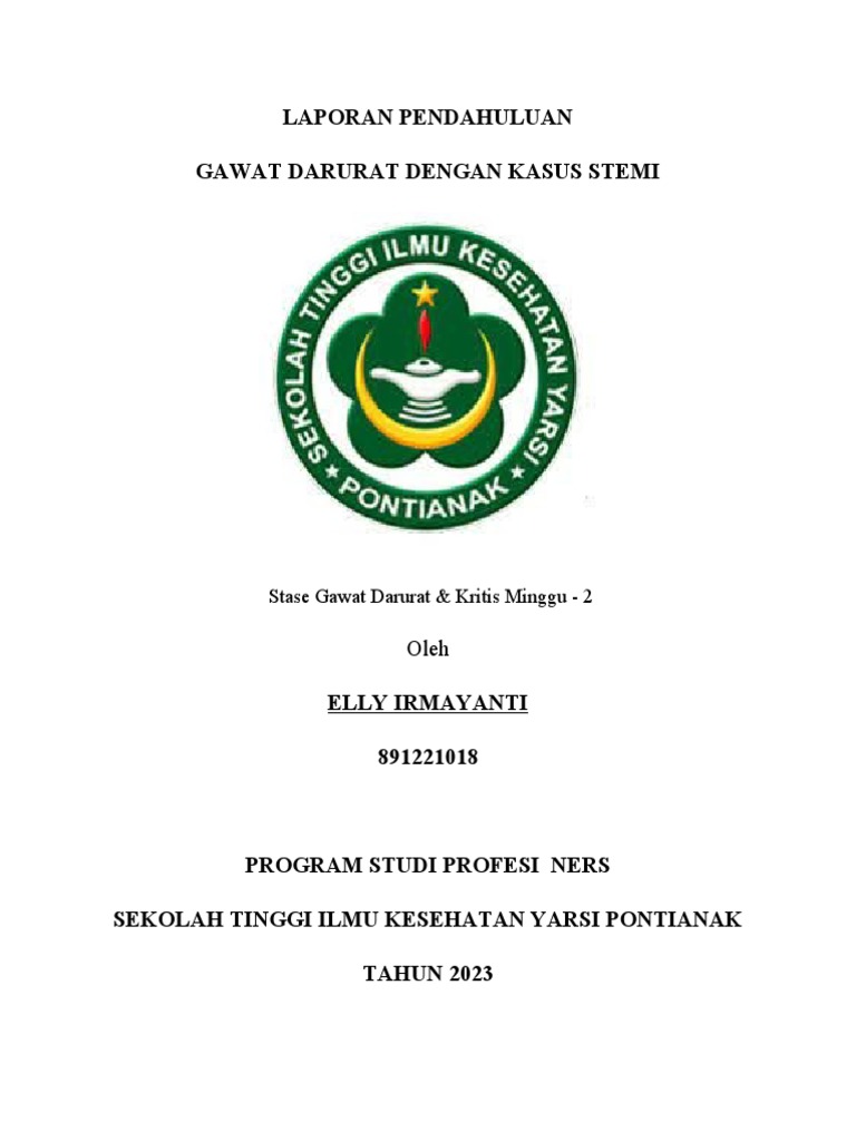 Laporan Pendahuluan STEMI | PDF