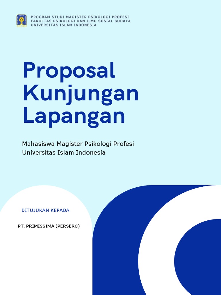 Proposal Pengajuan Kunjungan Lapangan | PDF