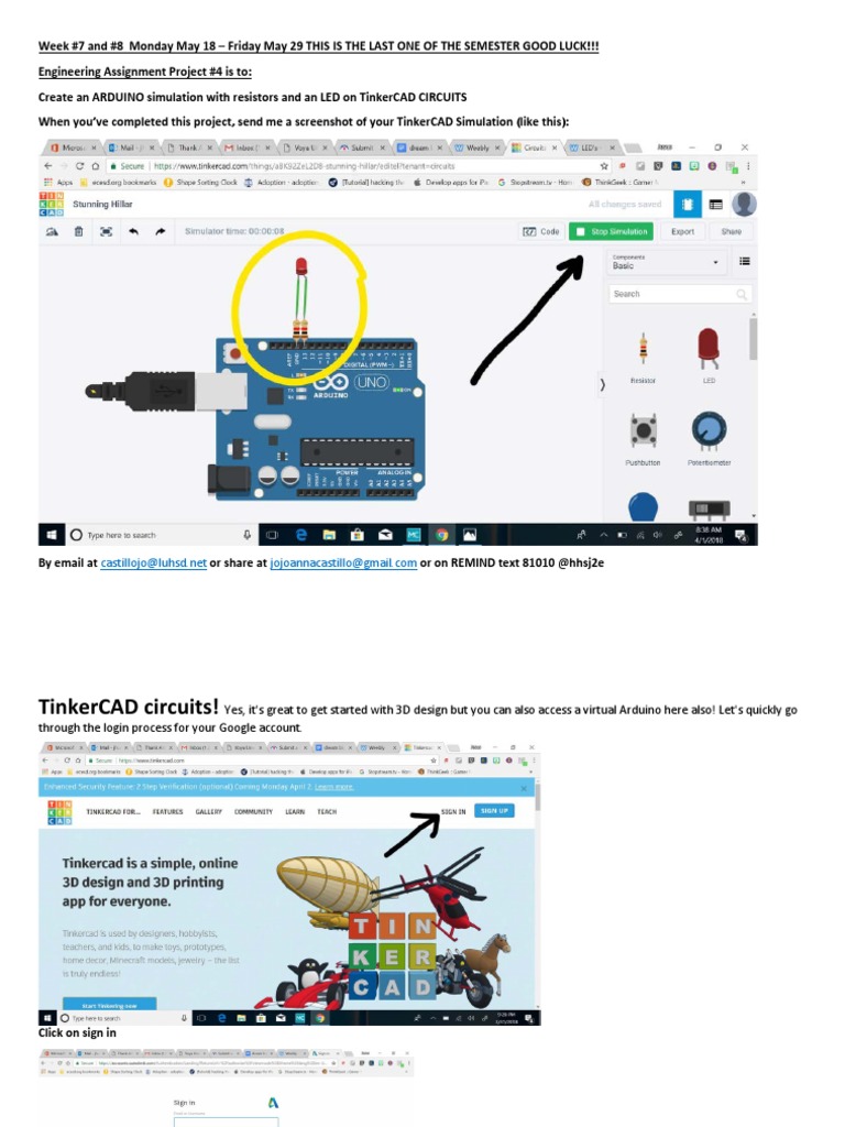 TinkerCAD Circuits Project 4 | PDF | Arduino | Electricity