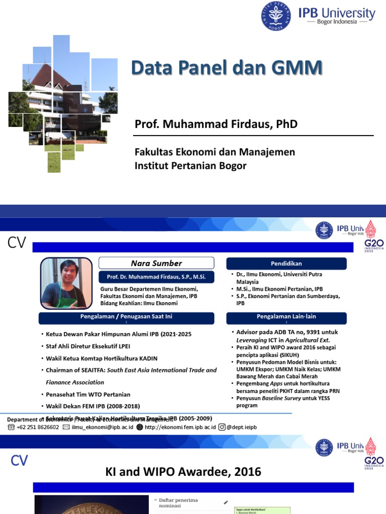 Materi Data Panel 2022 | PDF