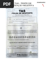 Testes de Atenção Difusa: TADIM e TEDIF | PDF | Psicologia | Tempo
