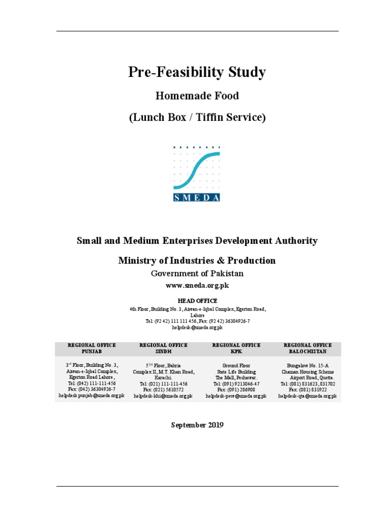 Microsoft Word - PF Lunch Box Service | PDF | Small And Medium Sized ...