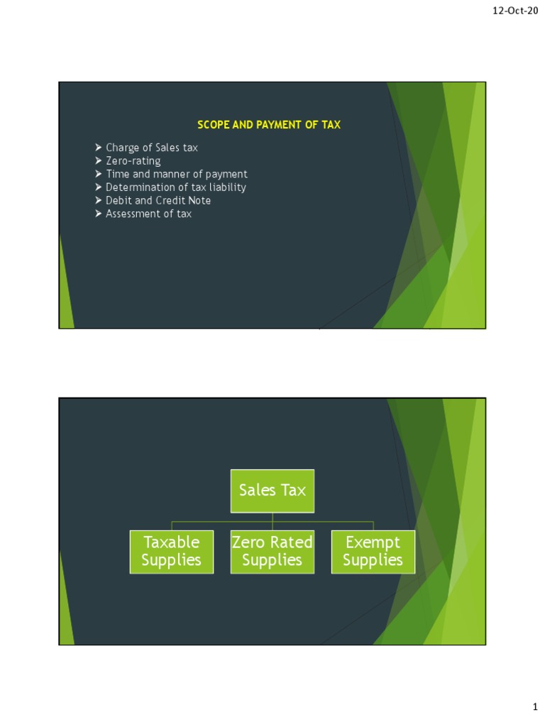 On Scope and Payment of Tax | Download Free PDF | Taxes | Sales Taxes ...