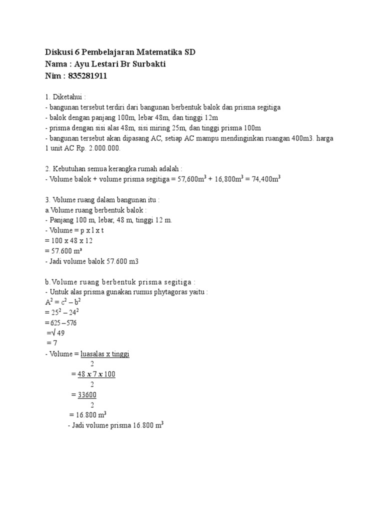 Diskusi 6 Matematika | PDF