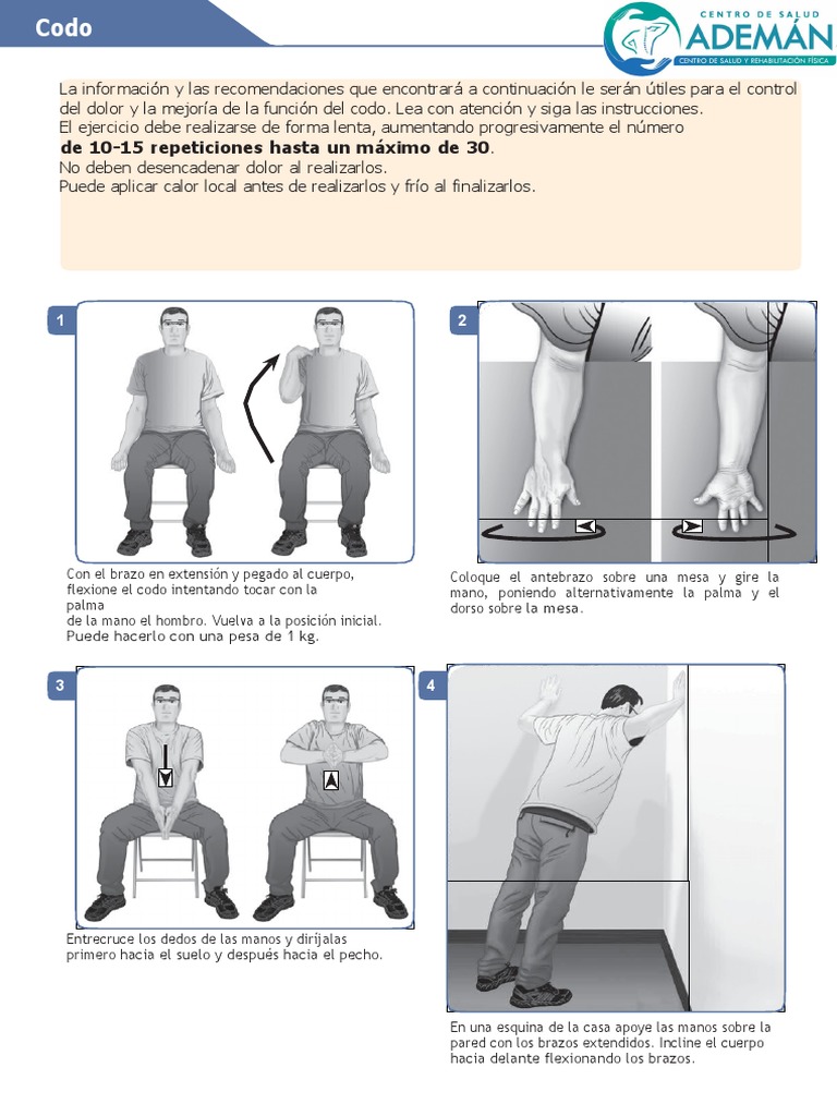 Ejercicios Codo | PDF | Mano | Codo