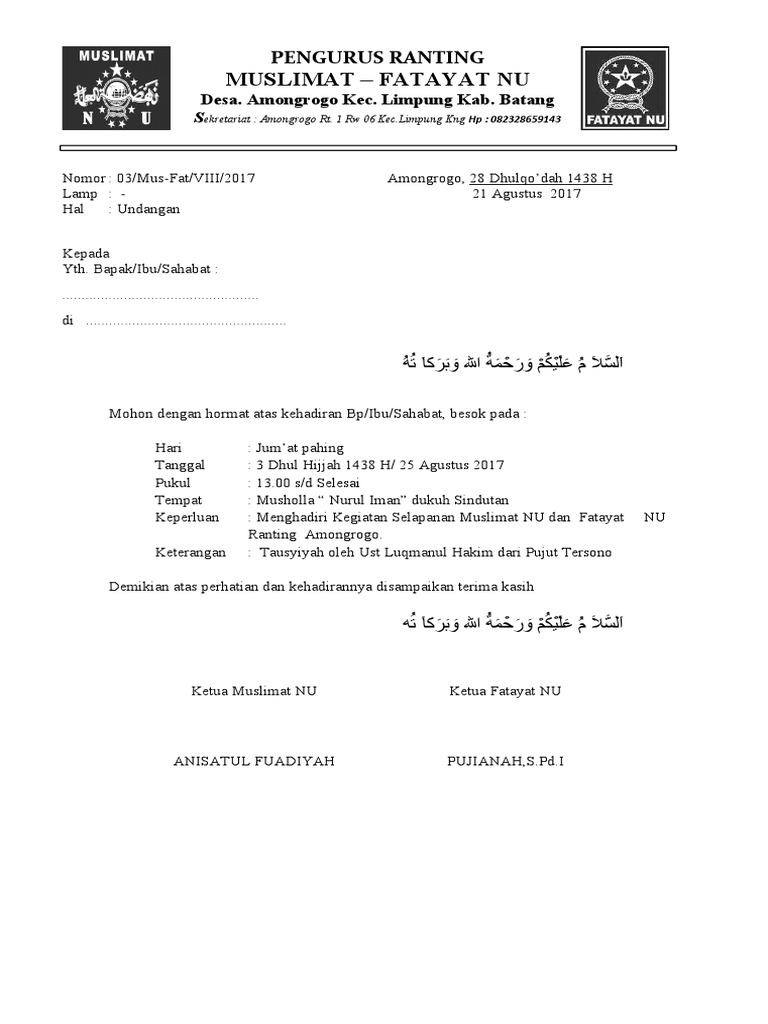 Undangan Selapanan | PDF