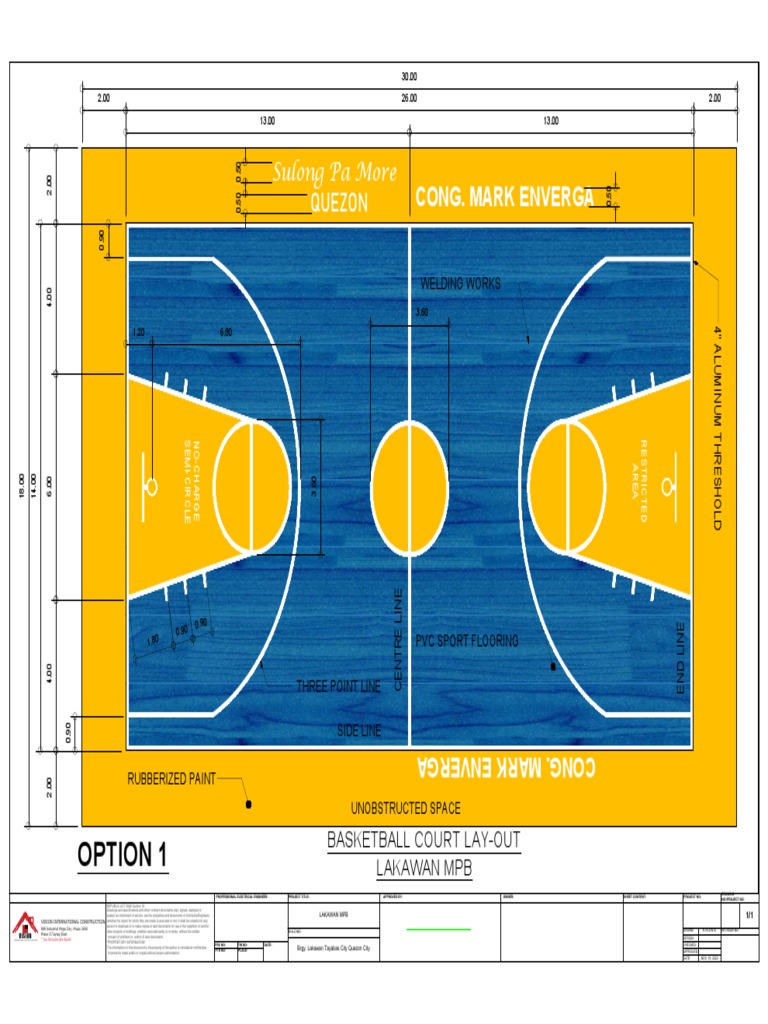 Option 1 Basketball Lay-Out Lakawan | PDF