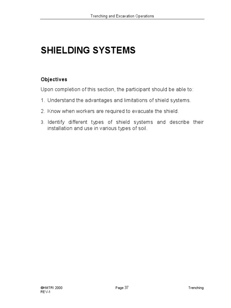 Shielding | PDF | Trench | Civil Engineering