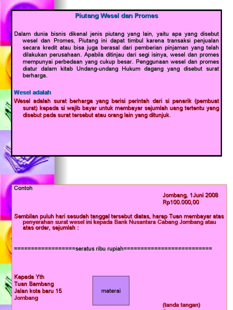 PIUTANG Wessel | PDF