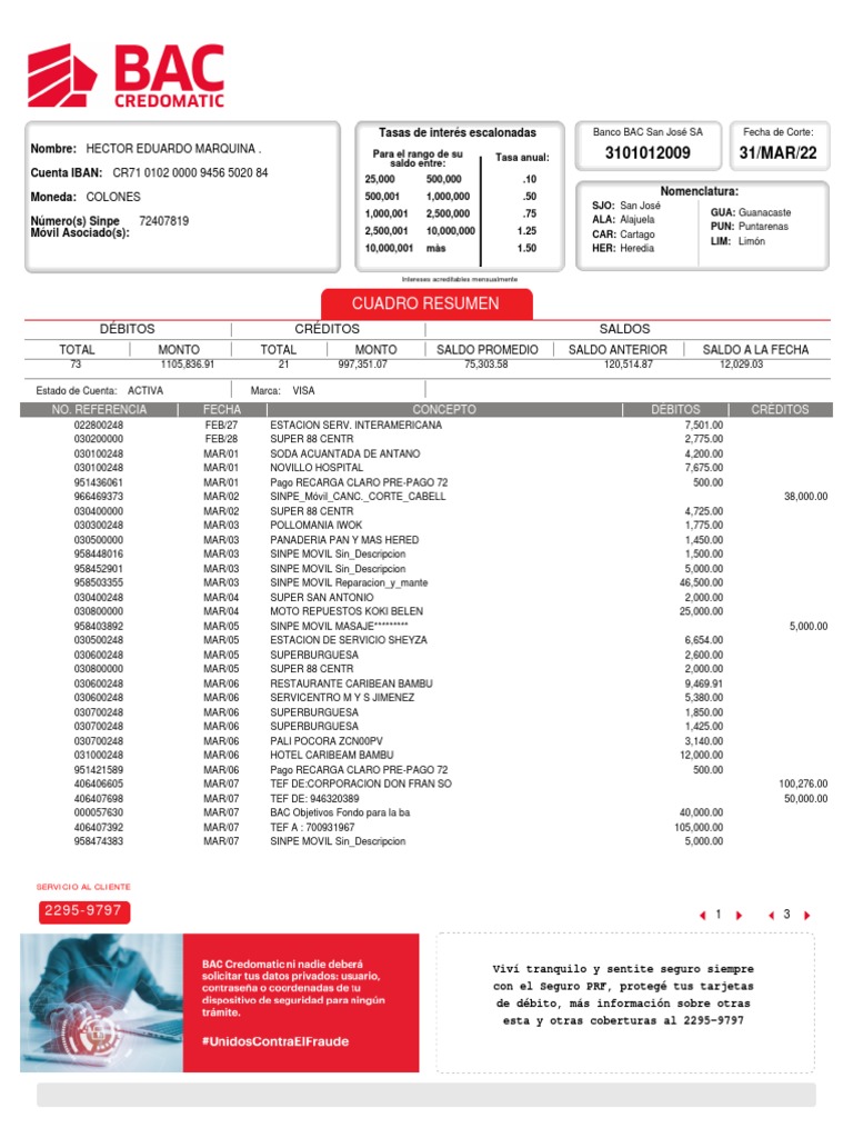Estadode Cuenta | PDF | Bancario | Economía Financiera