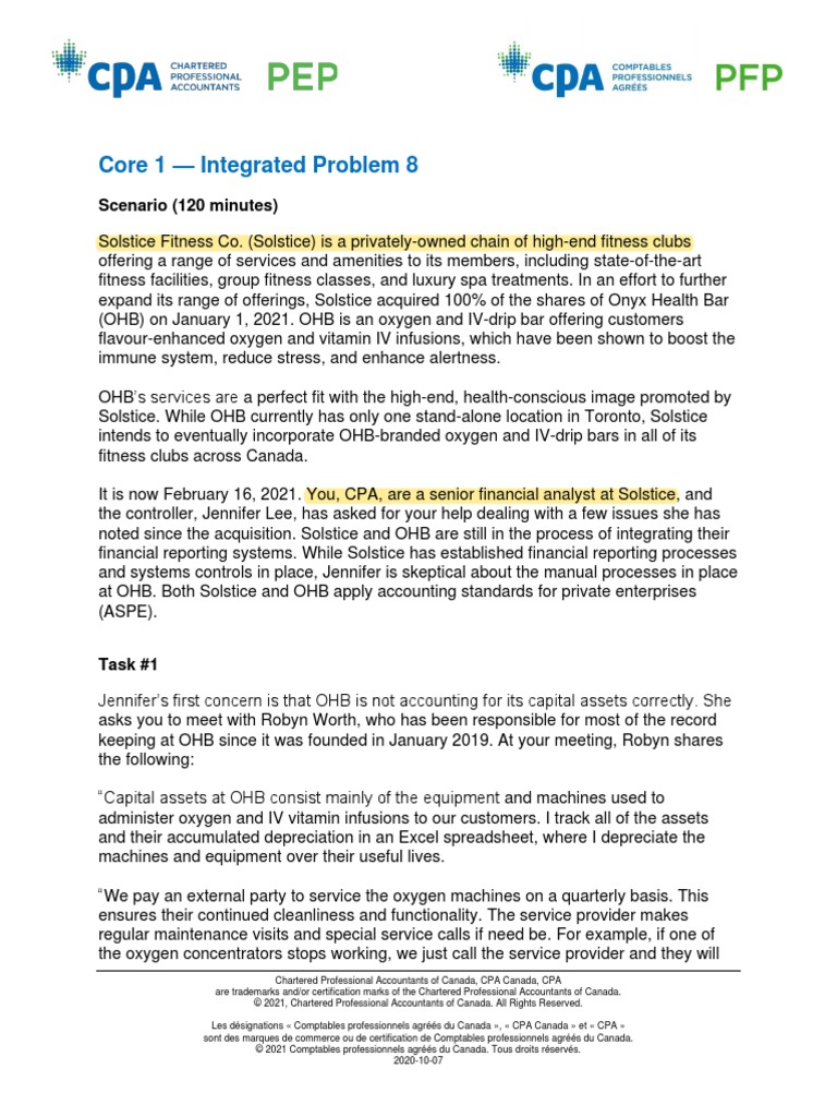CO12101E IP08 Problem | PDF | Depreciation | Expense