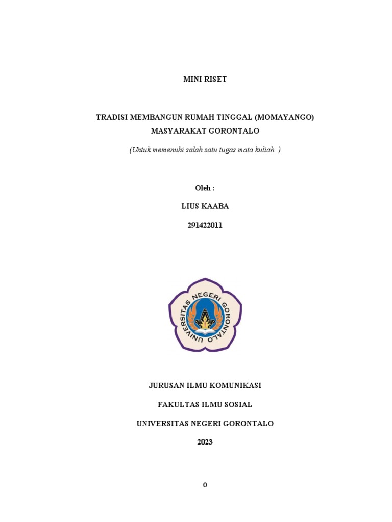 Tradisi Payango Masyarakat Gorontalo | PDF