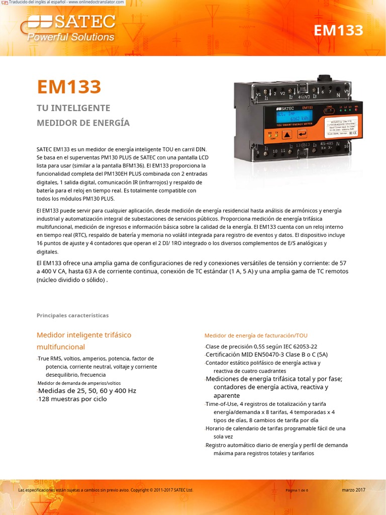 EM133-Datasheet en Es | PDF | Electricidad | Ingeniería Informática