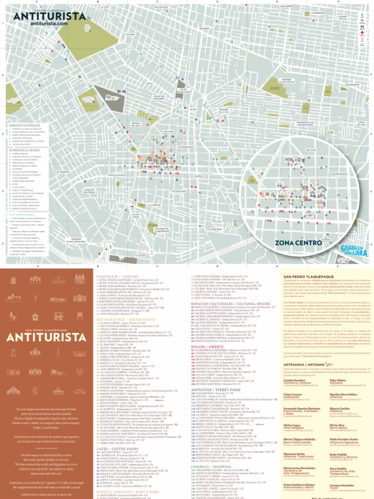 Mapa Antiturista Tlaquepaque Digital | PDF