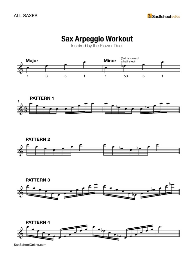 Sax Arpeggio Workout | PDF