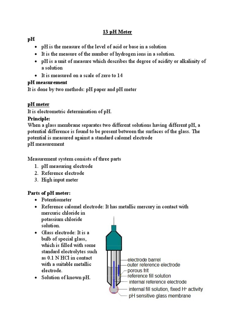 PH Meter | PDF | Ph | Buffer Solution