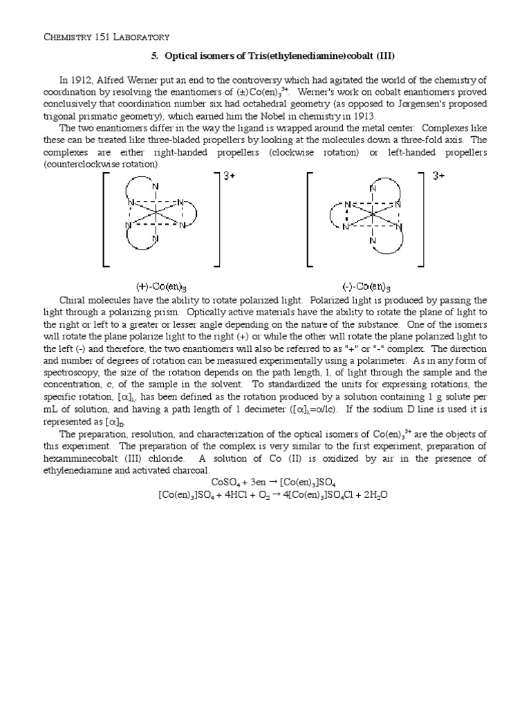 5 Coen3 | PDF | Coordination Complex | Materials