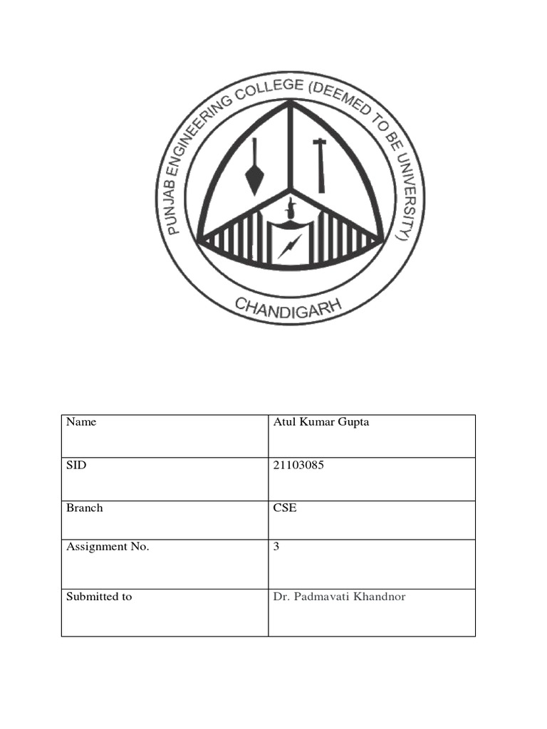 Assignment3 Atul Kumar Gupta 21103085 Ada | PDF | Discrete Mathematics ... Assignment3 Atul Kumar Gupta 21103085 Ada | PDF | Discrete Mathematics ...