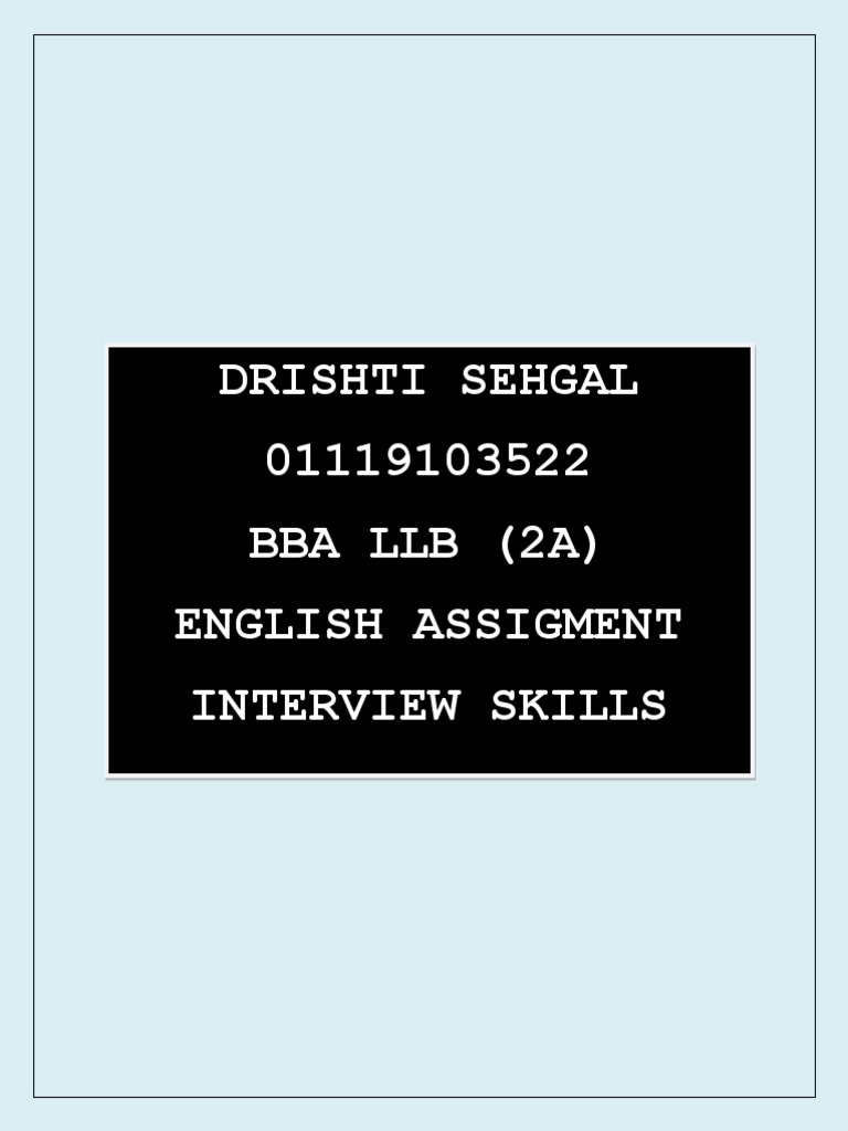 Interview Skills | PDF | Nonverbal Communication | Body Language Interview Skills | PDF | Nonverbal Communication | Body Language