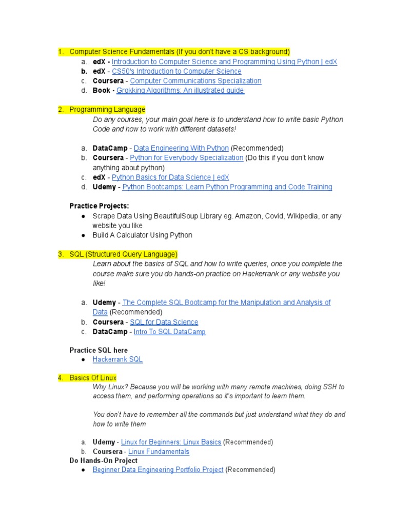 Data Engineering 6 Months Plan | PDF | Amazon Web Services | Apache Spark