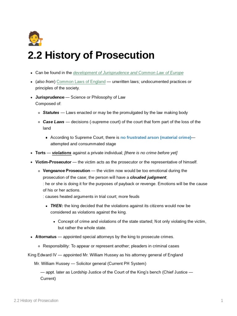 The history of prosecution | PDF | Prosecutor | Arrest
