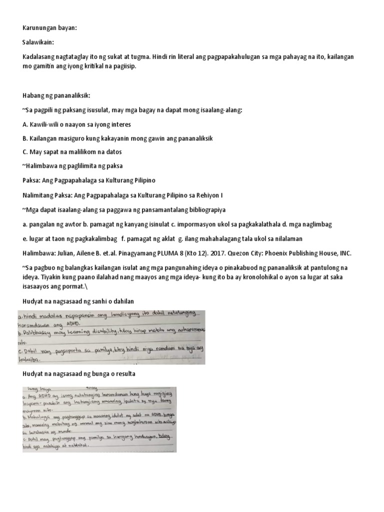 Filipino Script-2nd Quarter Individual Reporting | PDF