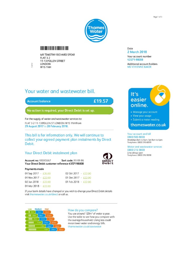 Thames Water-Bill-Pdf Pages 1-3 - Flip PDF Download - FlipHTML5 | PDF