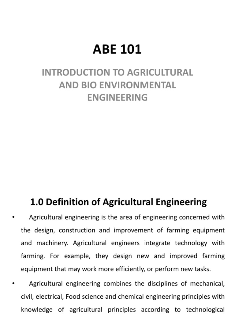 Introduction to Agricultural Engineering | PDF | Mill (Grinding) | Engineering