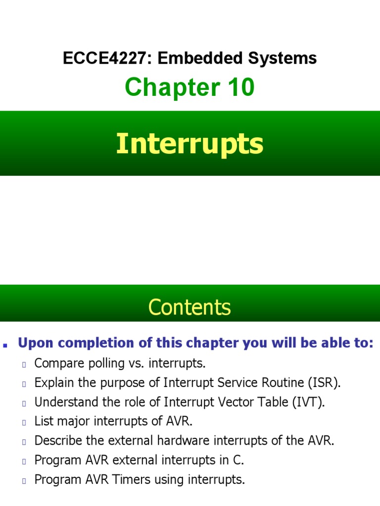 10 Interrupts | PDF | Microcontroller | Manufactured Goods
