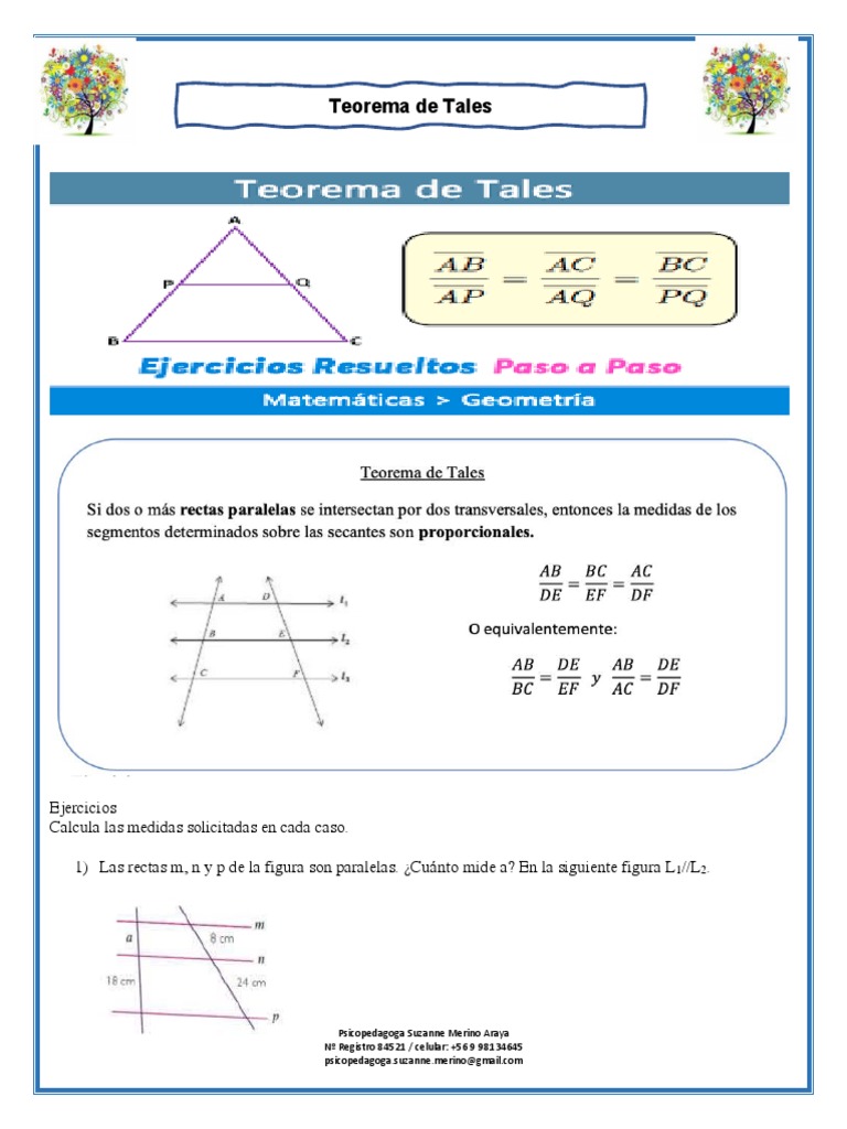 Teorema de Tales | PDF