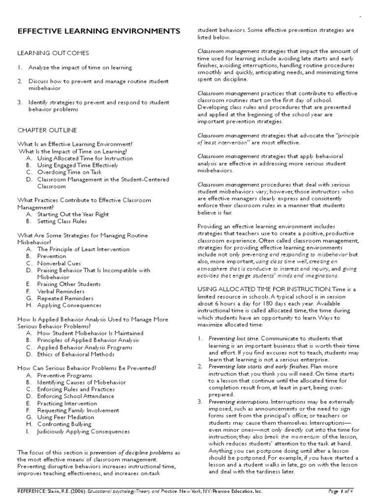 FLCT Classroom Management (Supplementary Material) | PDF | Classroom Management | Reinforcement