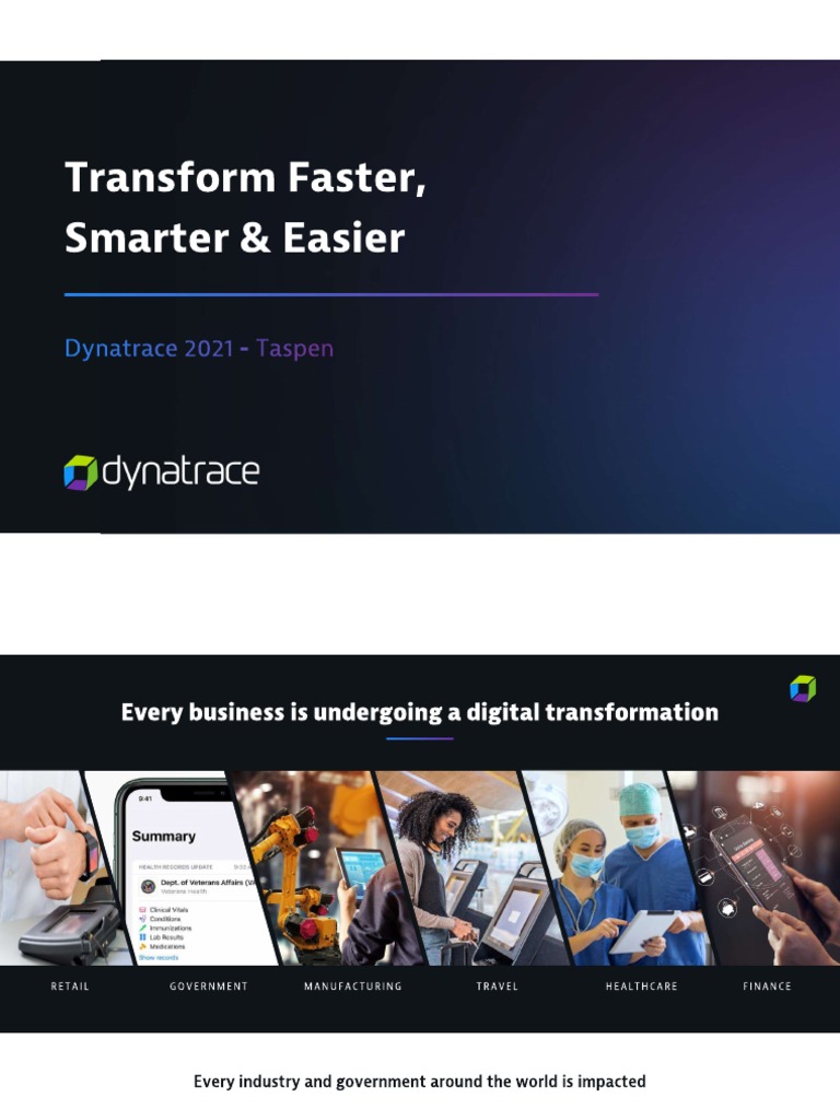 Dynatrace Introduction To Taspen | PDF | Cloud Computing | Software Development