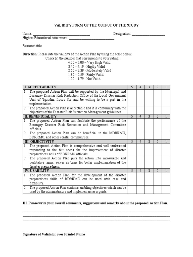 Revised and Final Validity Form of My Inaanak | PDF