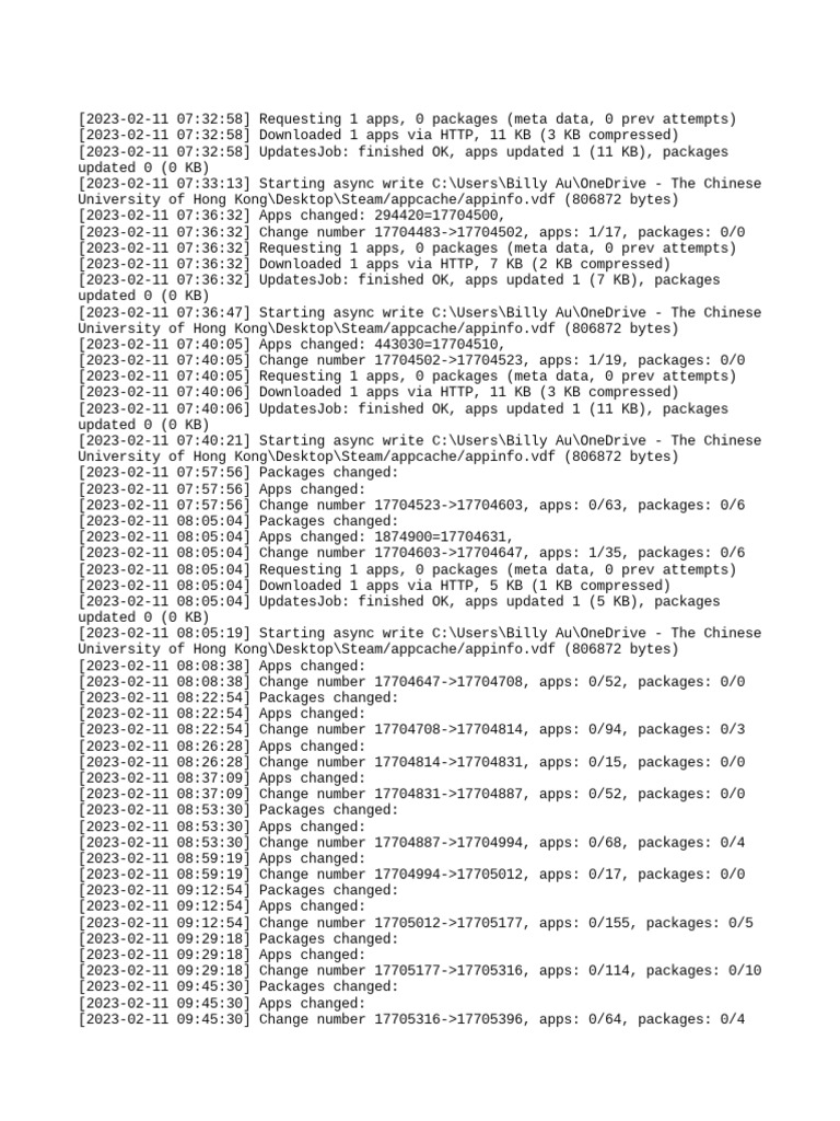 Steam App Update Log Analysis | PDF | Hypertext Transfer Protocol | Mobile App