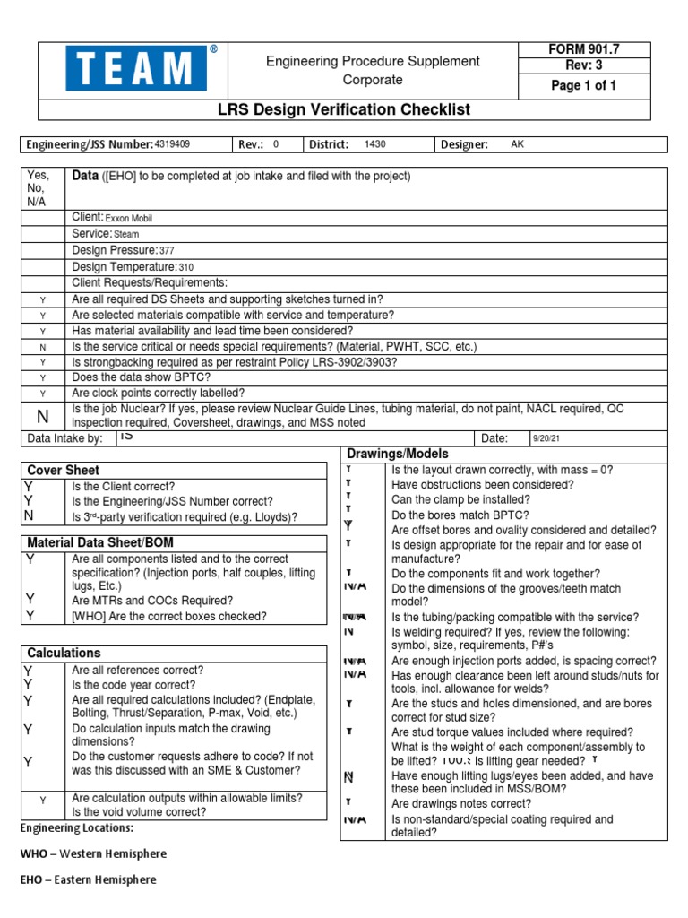 Form 901.7 | PDF | Mechanical Engineering