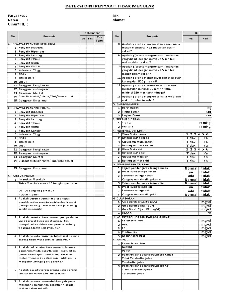 Deteksi Dini PTM | PDF | Gaya Hidup