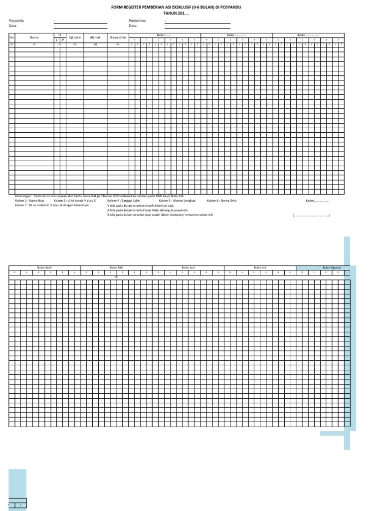 Form Asi Eksklusif | PDF