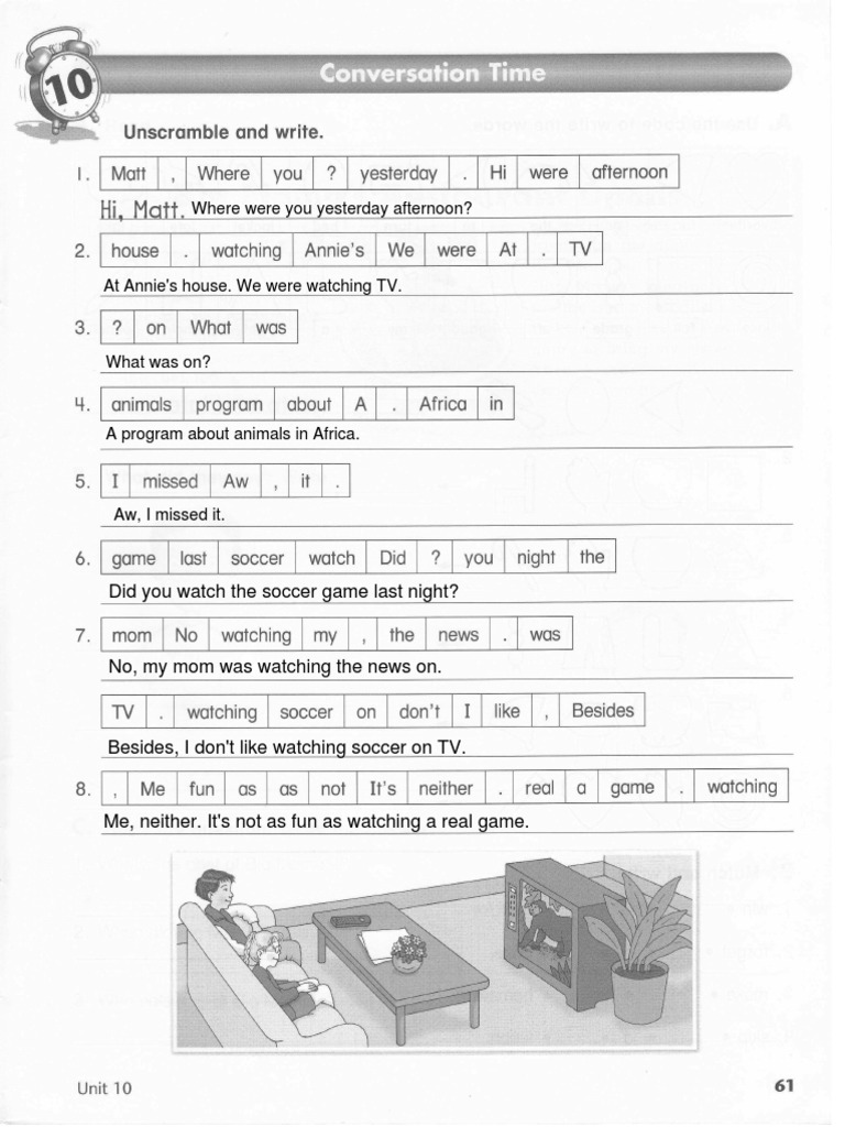 English Time 5 WB Unit 10 Done | PDF
